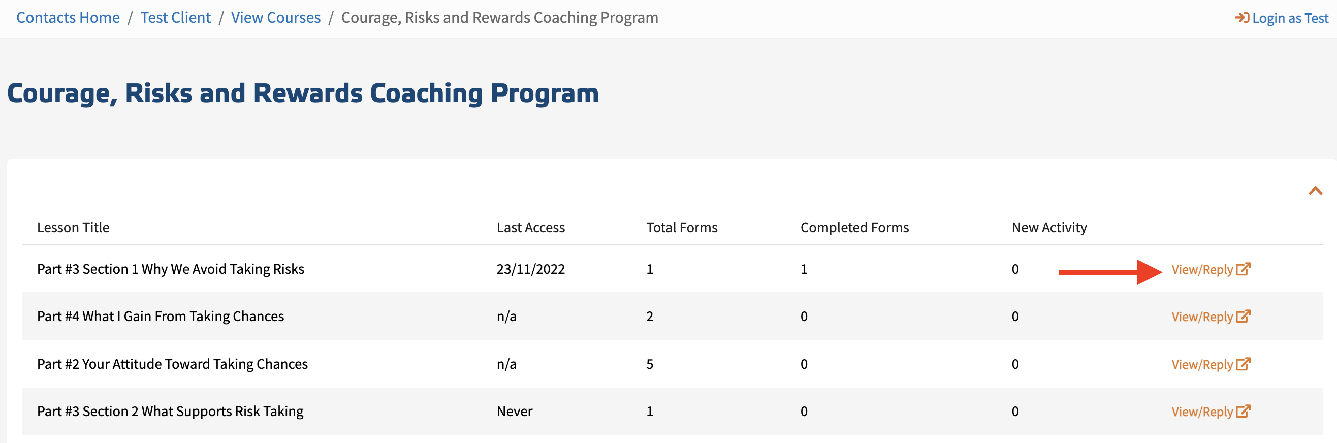 How can I reply as coach to the answers a clients provides in course ...