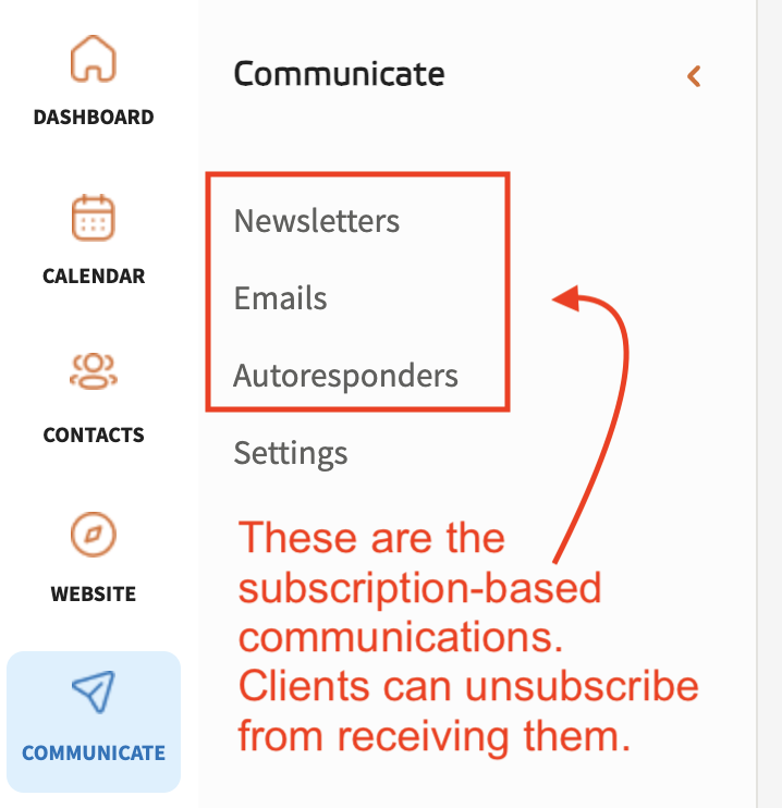 How do client communication subscriptions work? – CoachesConsole